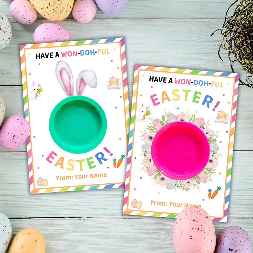Editable Easter Bunny Play-doh Cards | Printable Easter Activity for ...