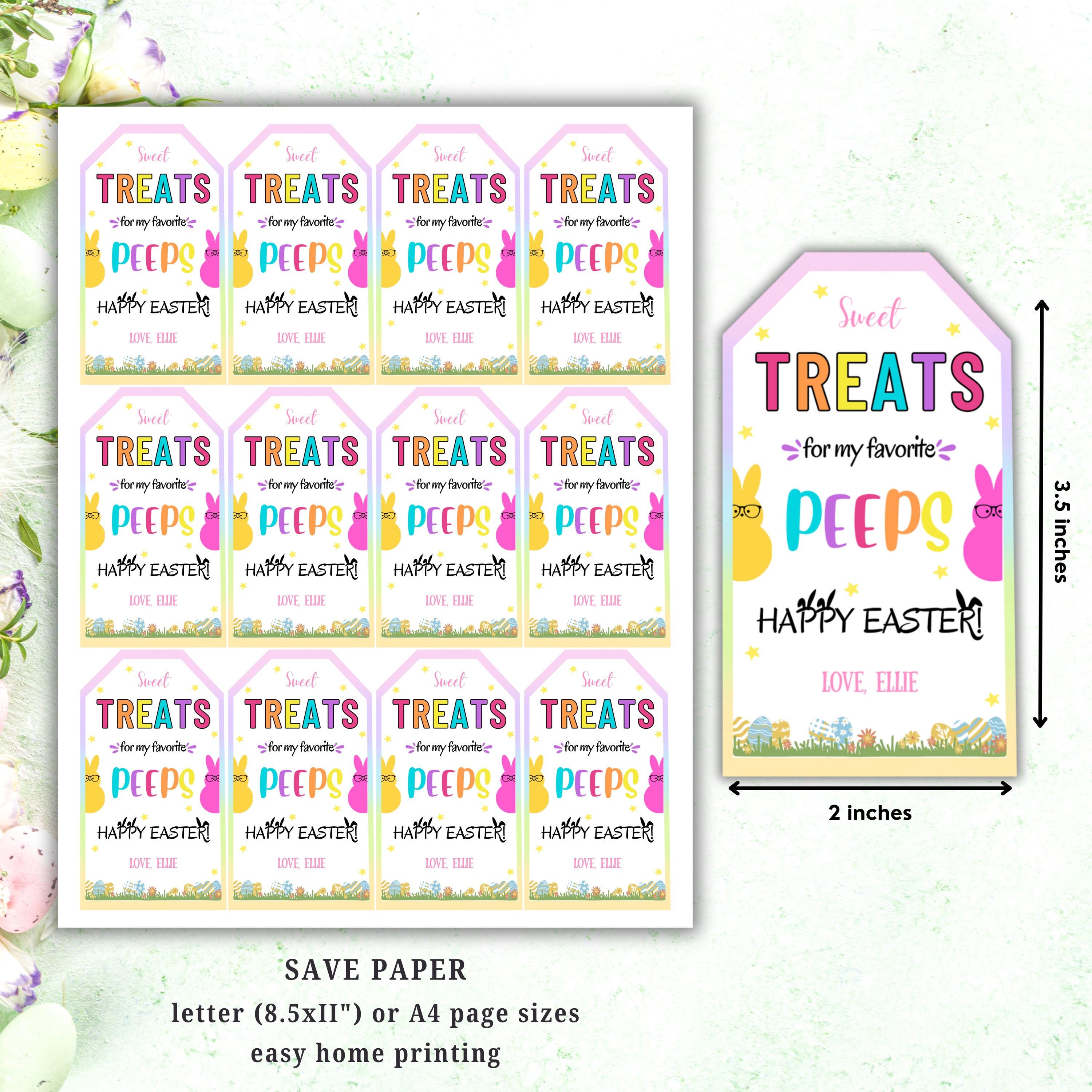 Printable Easter Peeps Gift Tags | Sweet Treats for My Favorite Peeps ...