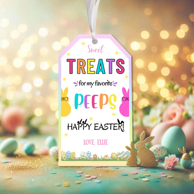 Printable Easter Peeps Gift Tags | Sweet Treats for My Favorite Peeps ...