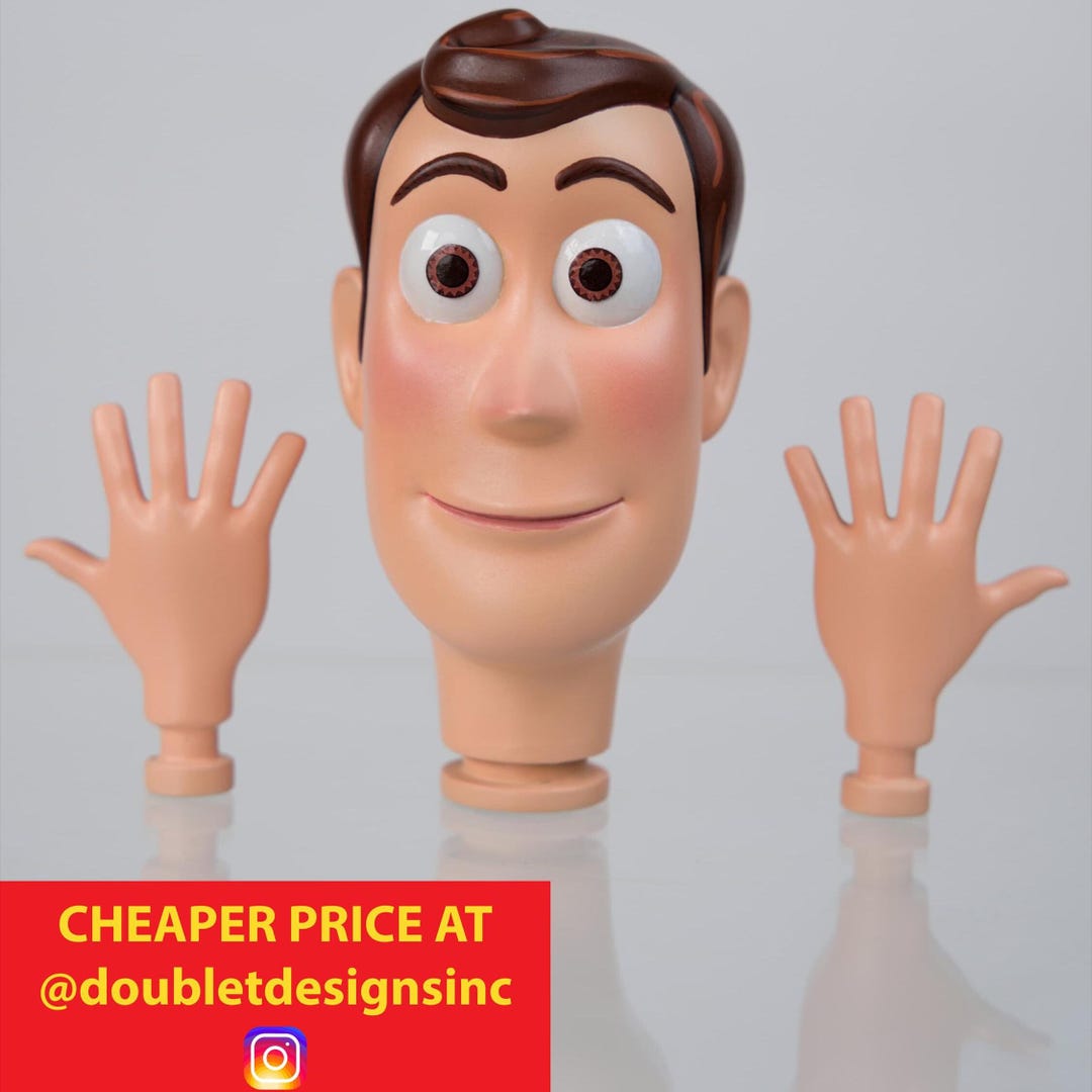 Handmade Toy Story Woody Head & Hands Replica: Pixar Collector's Item ...