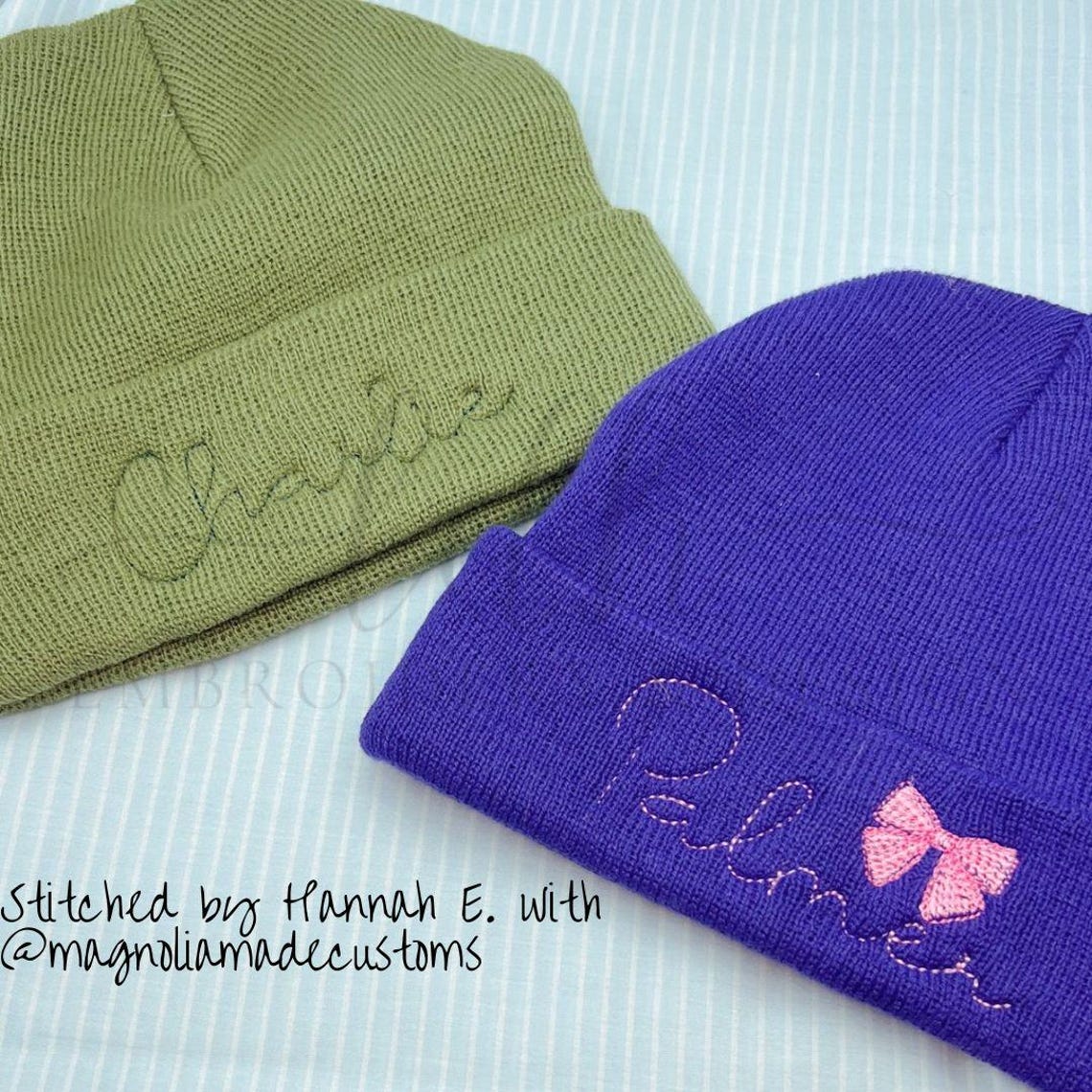 Blake Handwritten Script Bean Stitch Machine Embroidery Font Quick ...