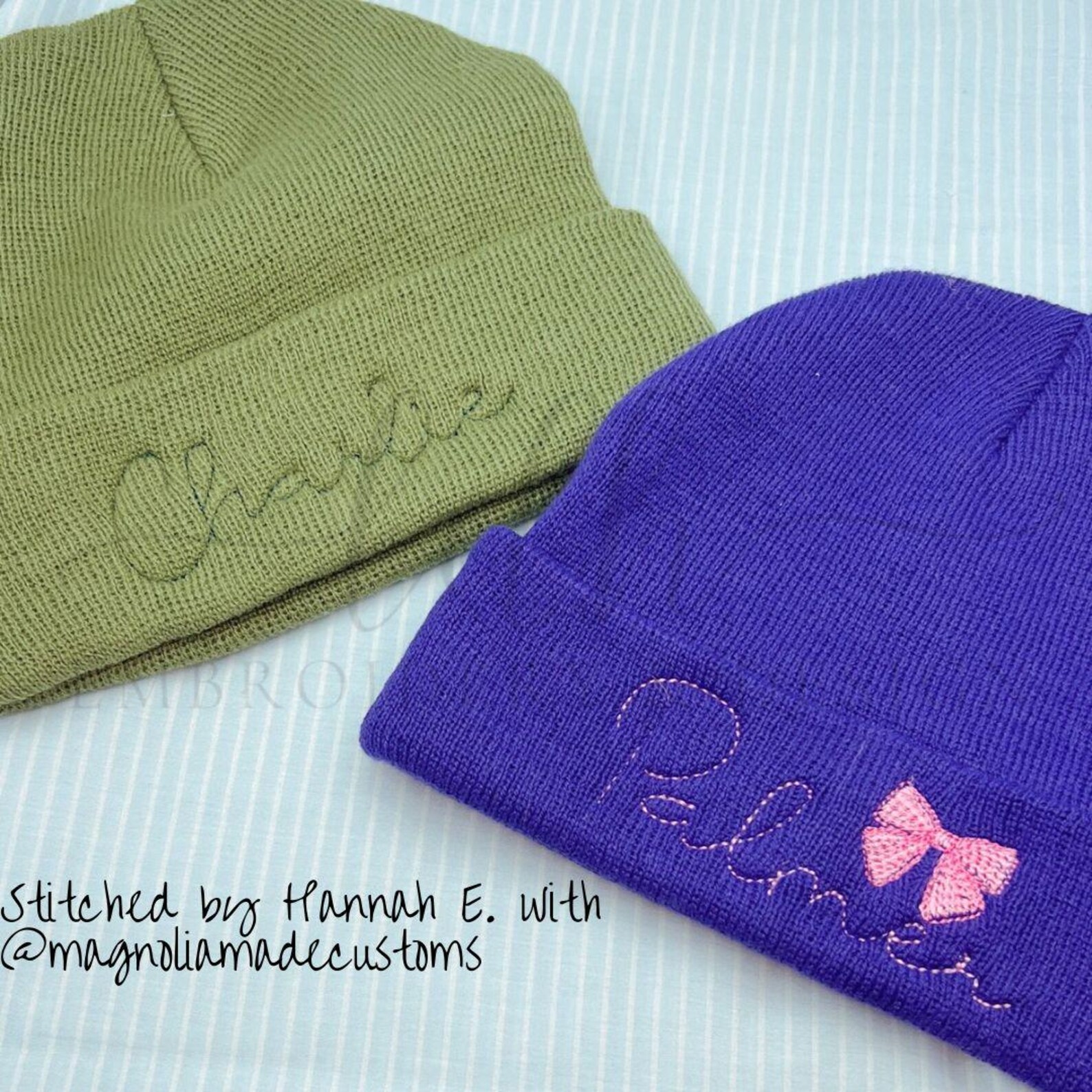 Blake Handwritten Script Bean Stitch Machine Embroidery Font Quick ...