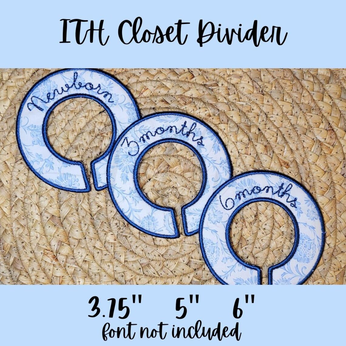 Round Closet Divider ITH Embroidery Design File - Etsy