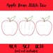Apple Bean Stitch Trio Machine Embroidery Design (digital File) - Etsy