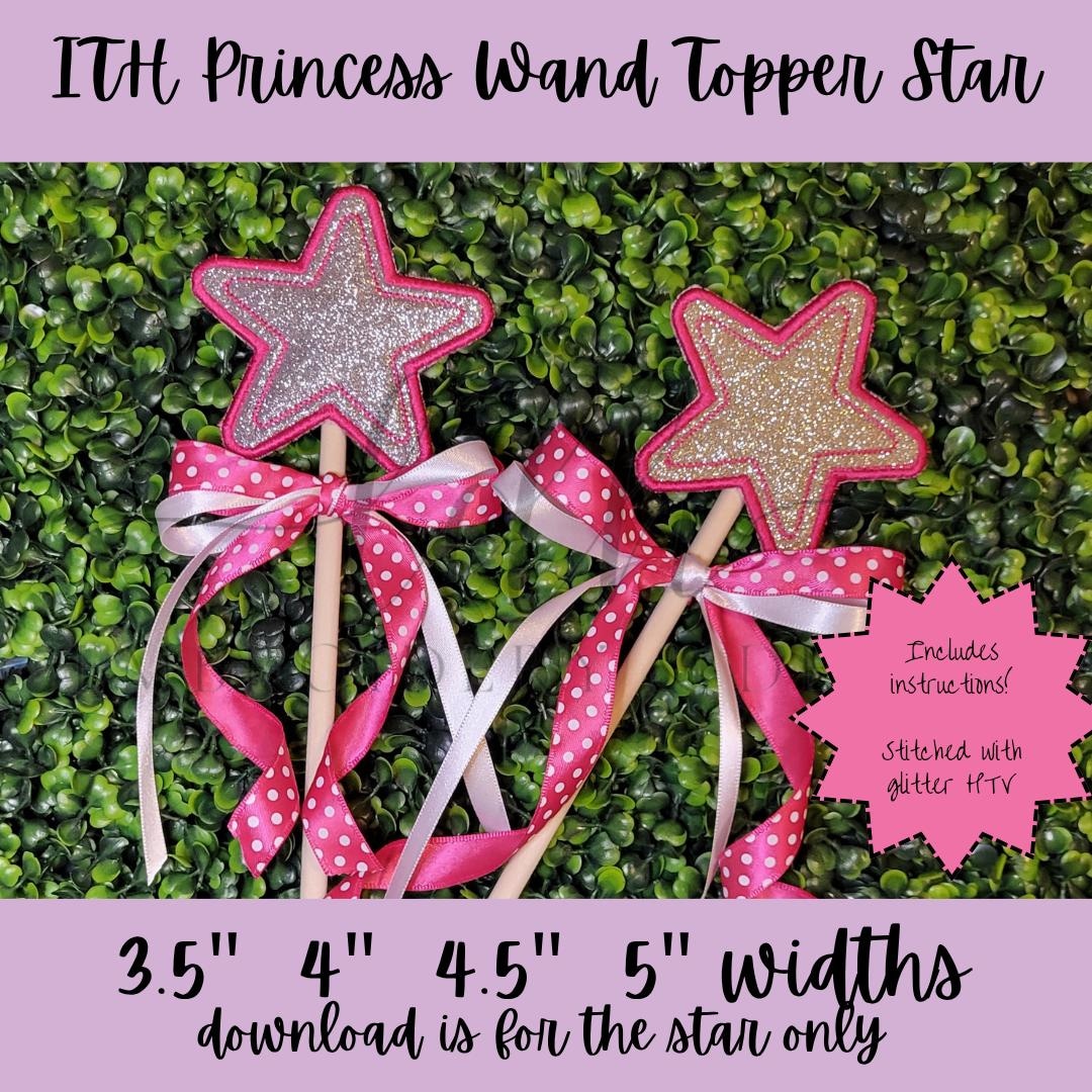 Star Wand Topper ITH Embroidery Design File - Etsy
