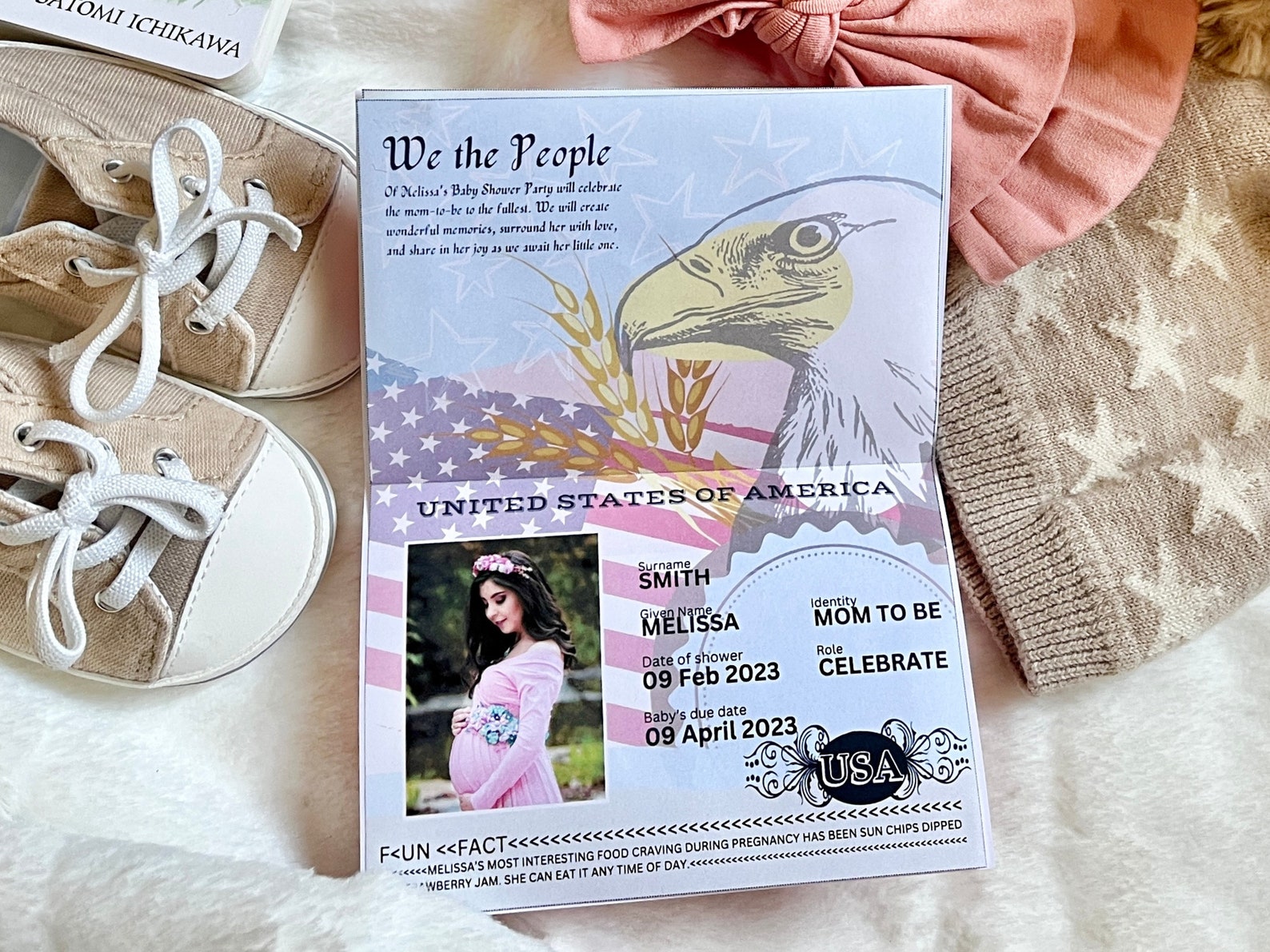 Baby Shower Passport DIY: Baby Shower Itinerary/menu/party Favor ...