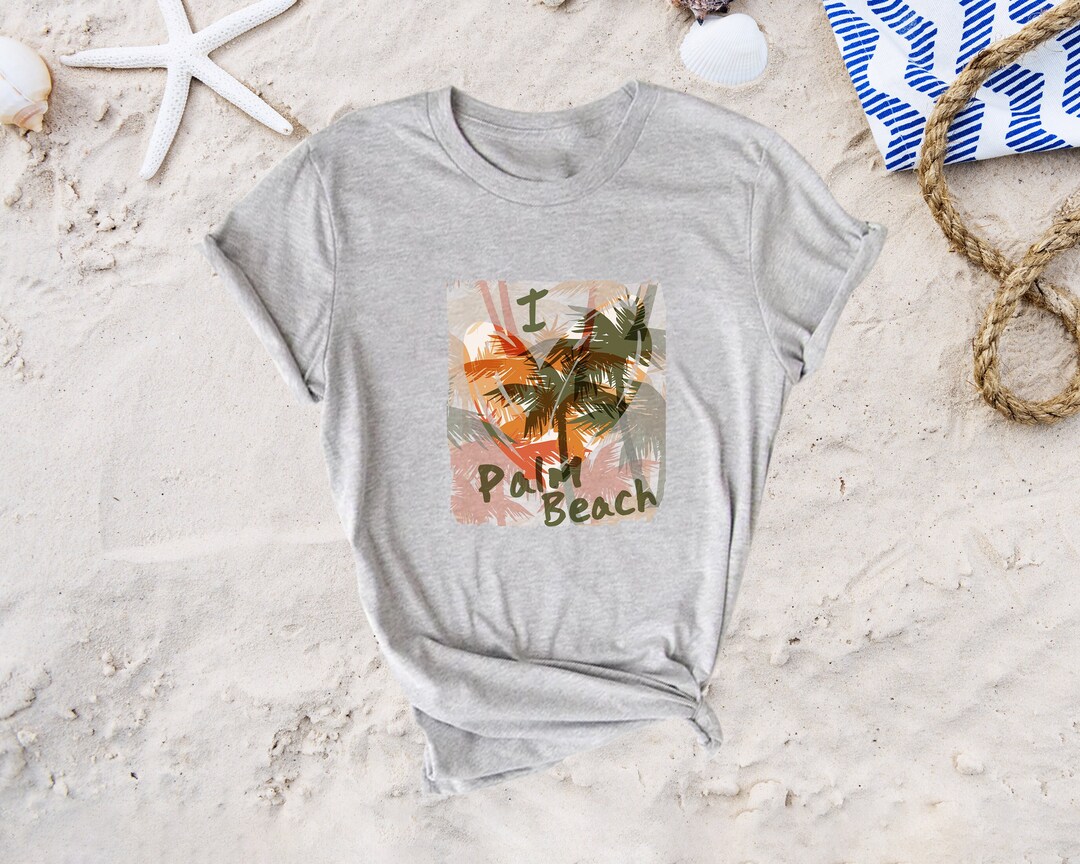 I Palm Beach Shirt, Beach Shirt, Beach Day Shirt, Summer Shirt, Hawaii ...