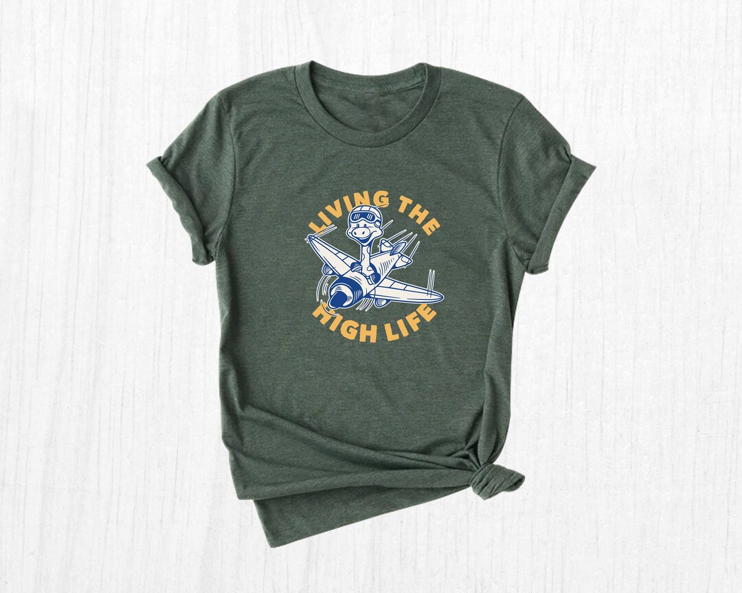 Living the High Life Shirt, Typography Shirt, Funny Shirt, Giraffe ...