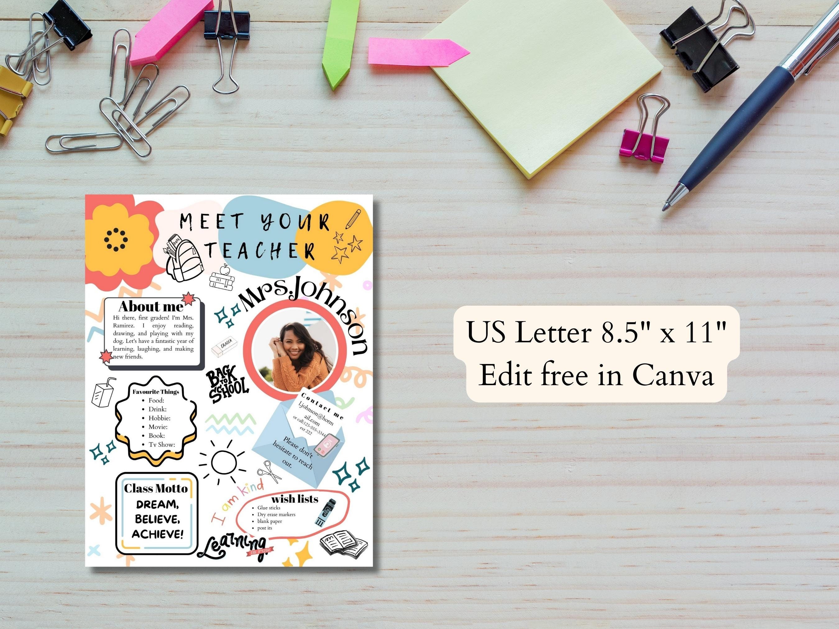 Meet the Teacher Editable I I Meet the Teacher Intro Template I ...