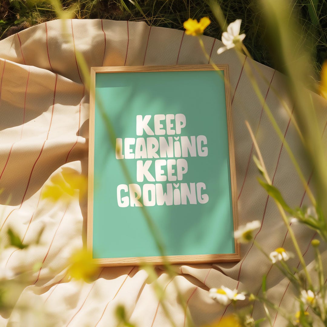 Therapy Poster | Keep Learning Keep Growing Print (digital Download) - Etsy