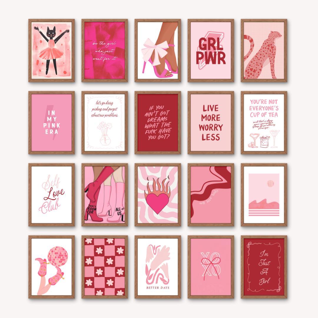 Preppy Wall Print Bundle | Printable Wall Art, Girl Bedroom Decor ...
