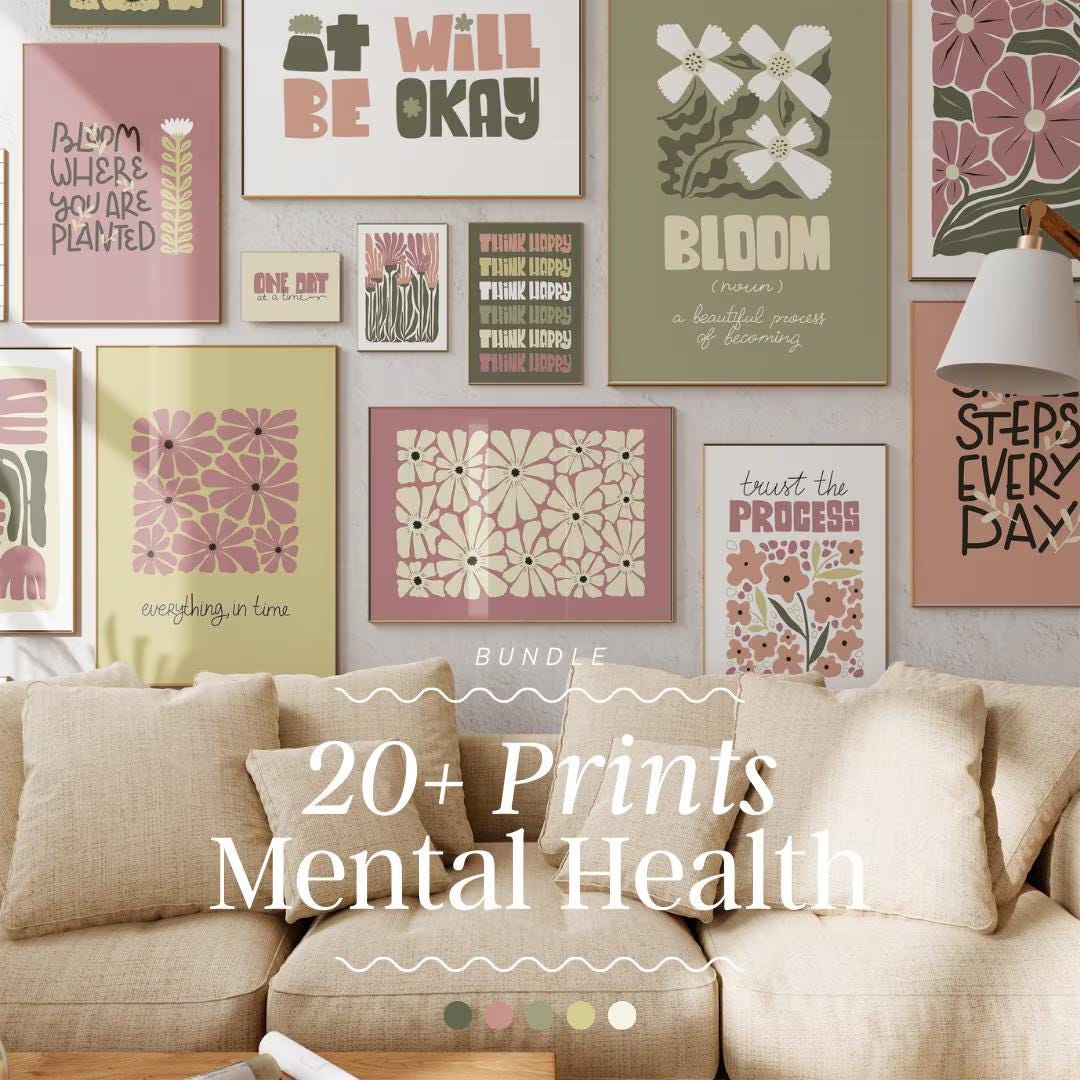 Therapy Posters Set | Mental Health Posters, Therapist Office Decor ...