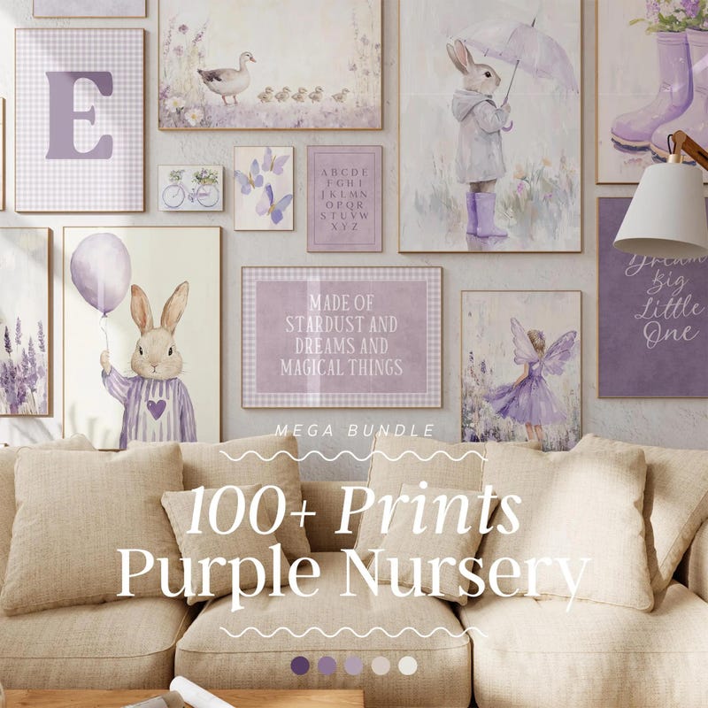 Toddler Purple Wall Art - Etsy