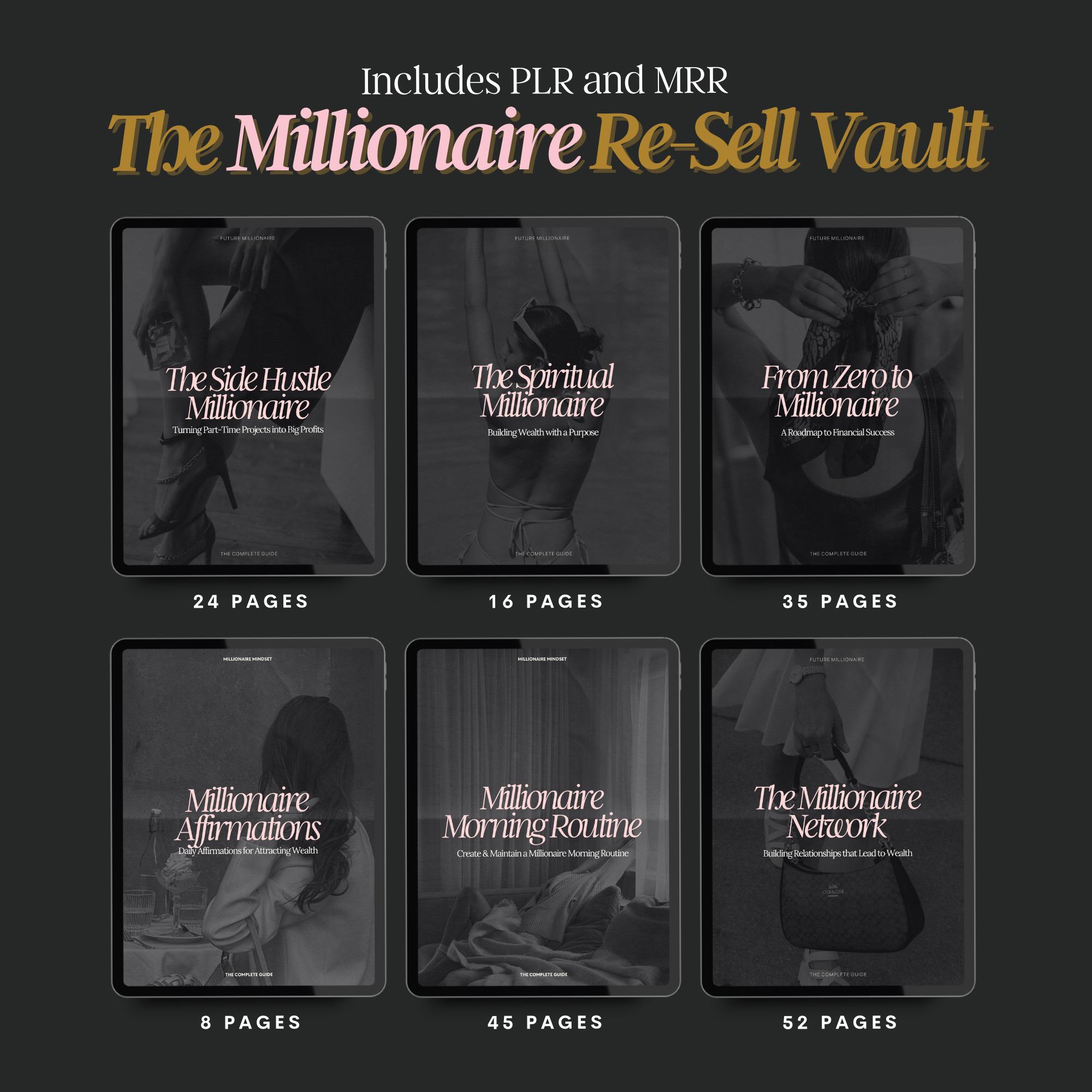Millionaire Ebook MRR Re-sell Vault // Master Resell Rights, Resell ...