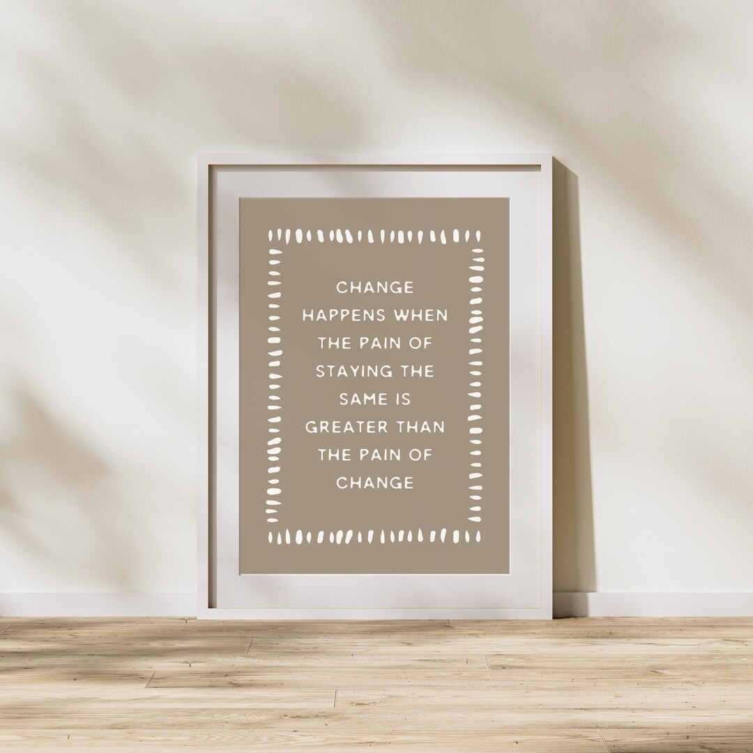 Therapy Poster | Change Quote Wall Art (digital Download) - Etsy
