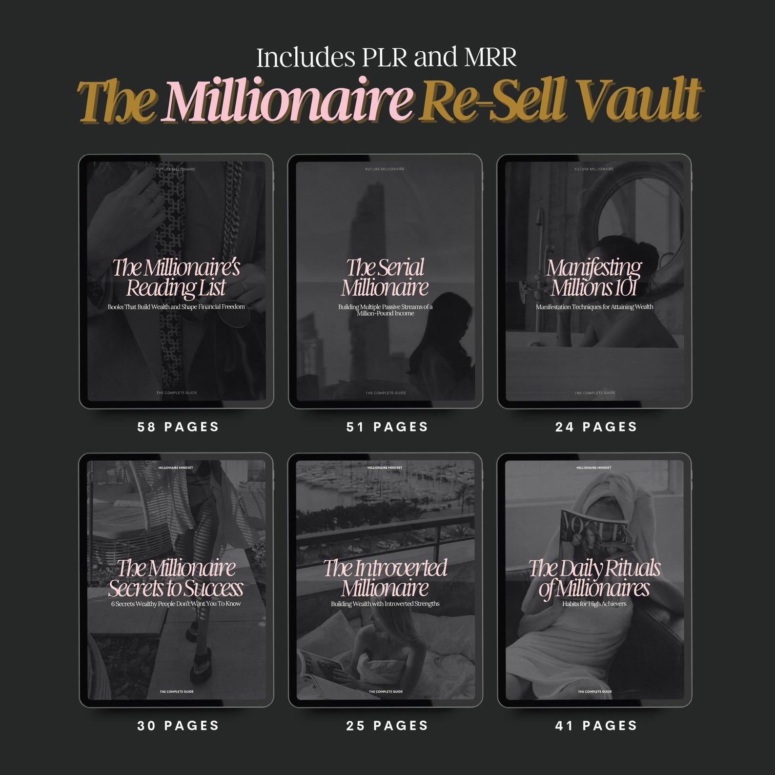 Millionaire Ebook MRR Re-sell Vault // Master Resell Rights, Resell ...