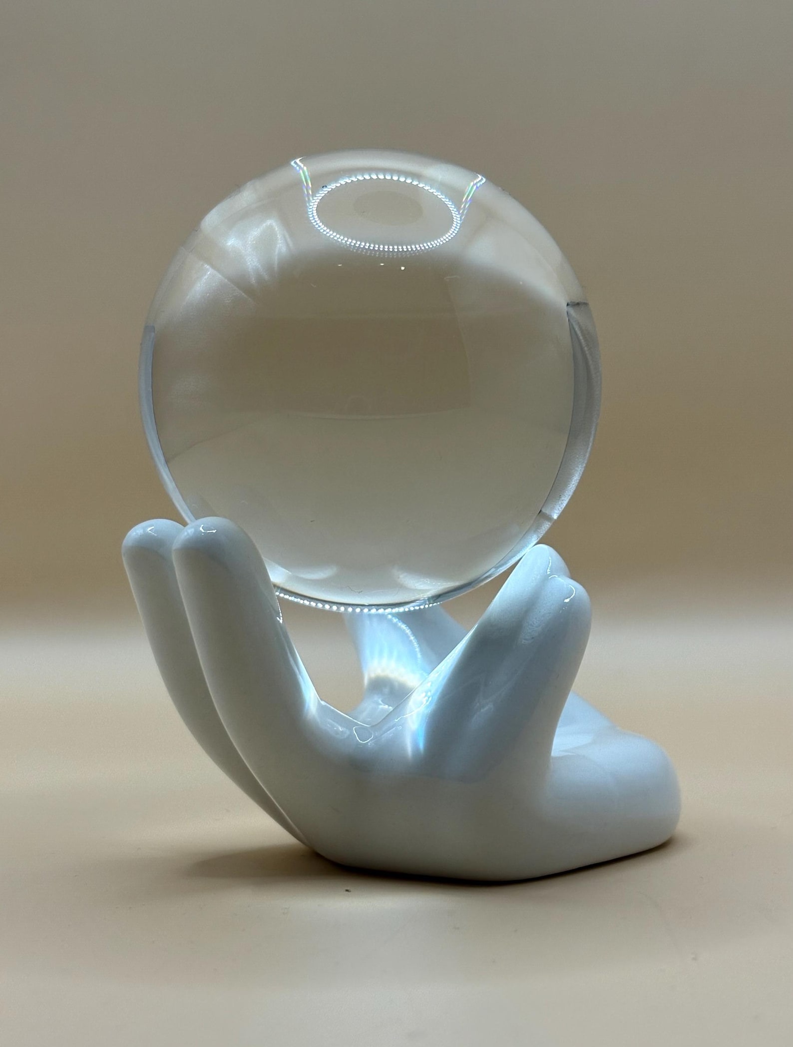 Labyrinth Inspired Crystal Ball (6cm) | Clear Glass Sphere With Stand ...