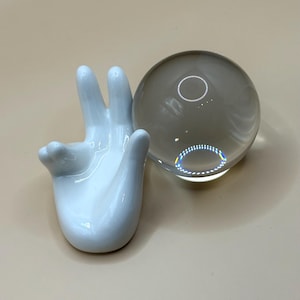 Labyrinth Inspired Crystal Ball (6cm) | Clear Glass Sphere With Stand ...