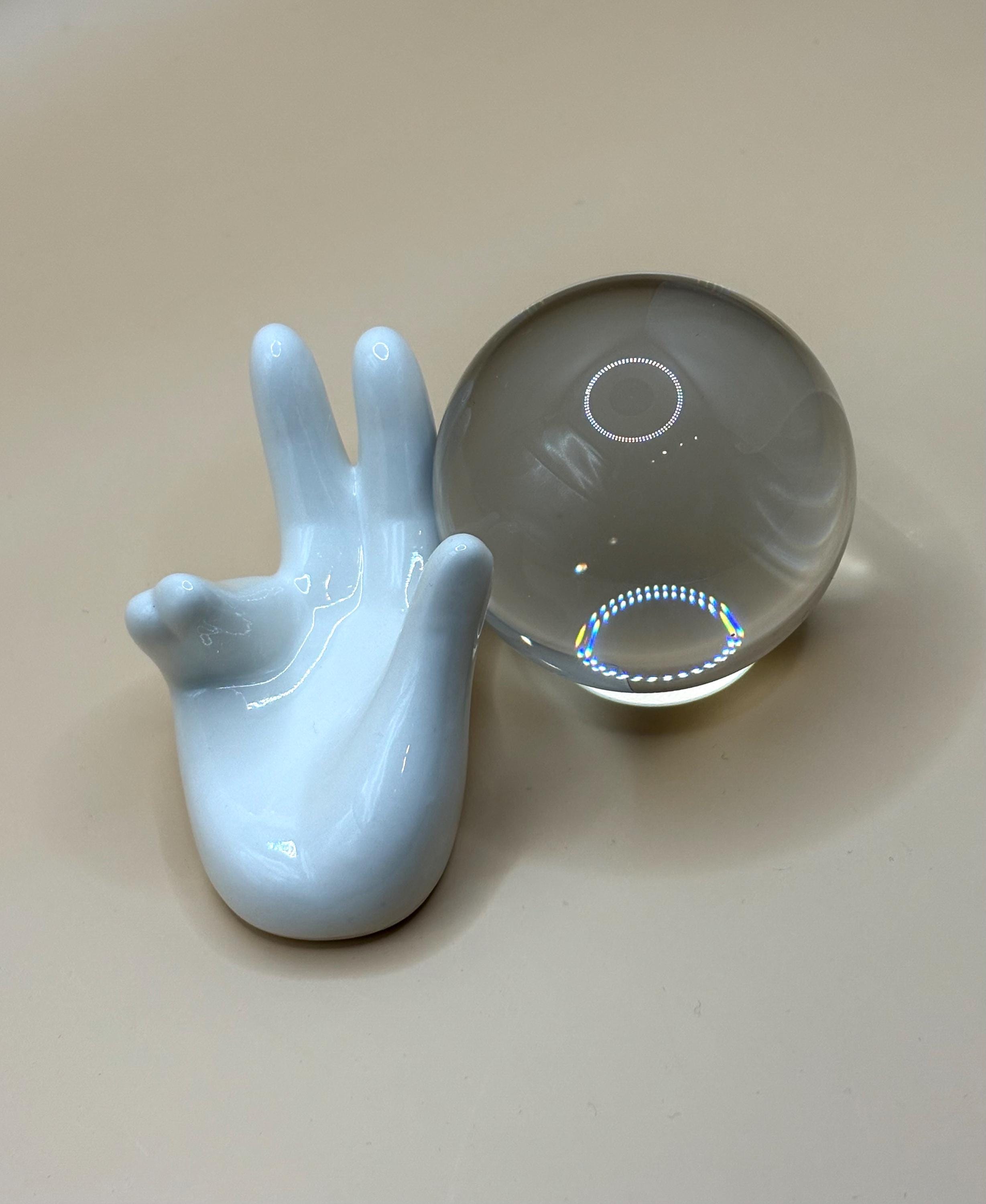 Labyrinth Inspired Crystal Ball (6cm) | Clear Glass Sphere With Stand ...