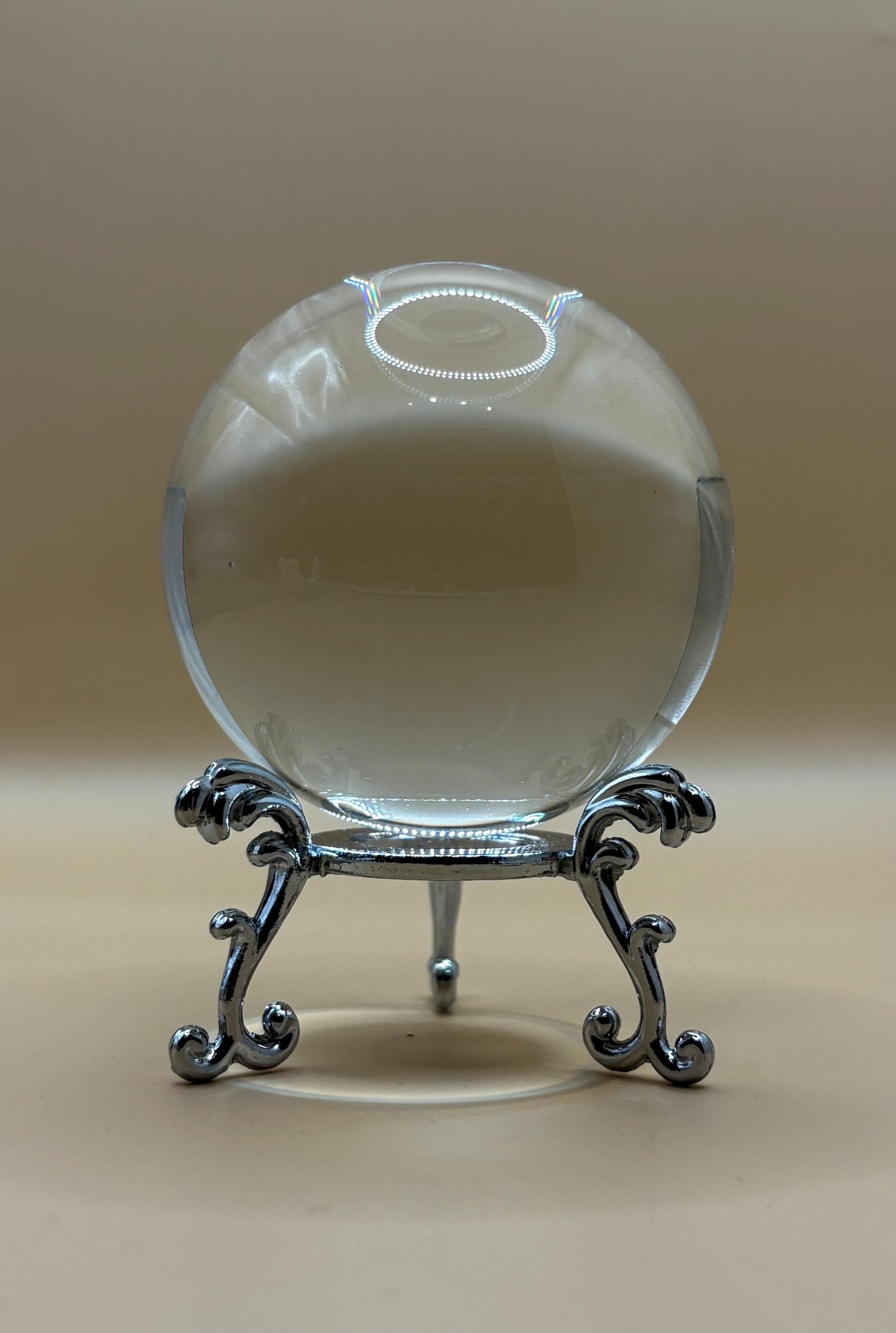 Labyrinth Inspired Crystal Ball (6cm) | Clear Glass Sphere With Stand ...