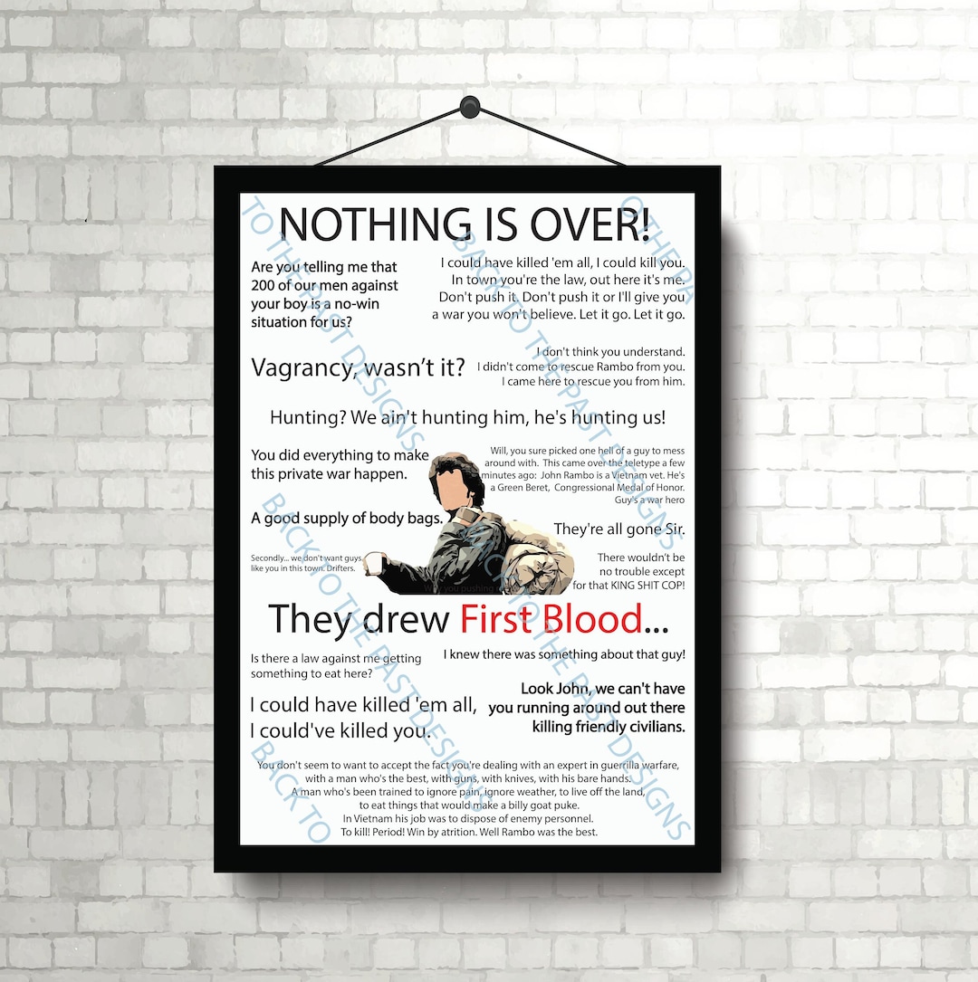 Impression citation de film - Rambo - Etsy France