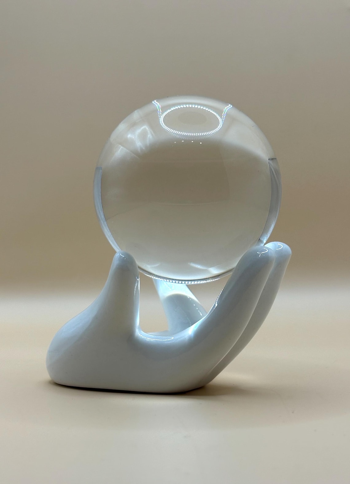 Labyrinth Inspired Crystal Ball (6cm) | Clear Glass Sphere With Stand ...