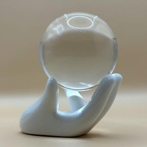 Labyrinth Inspired Crystal Ball (6cm) | Clear Glass Sphere With Stand ...