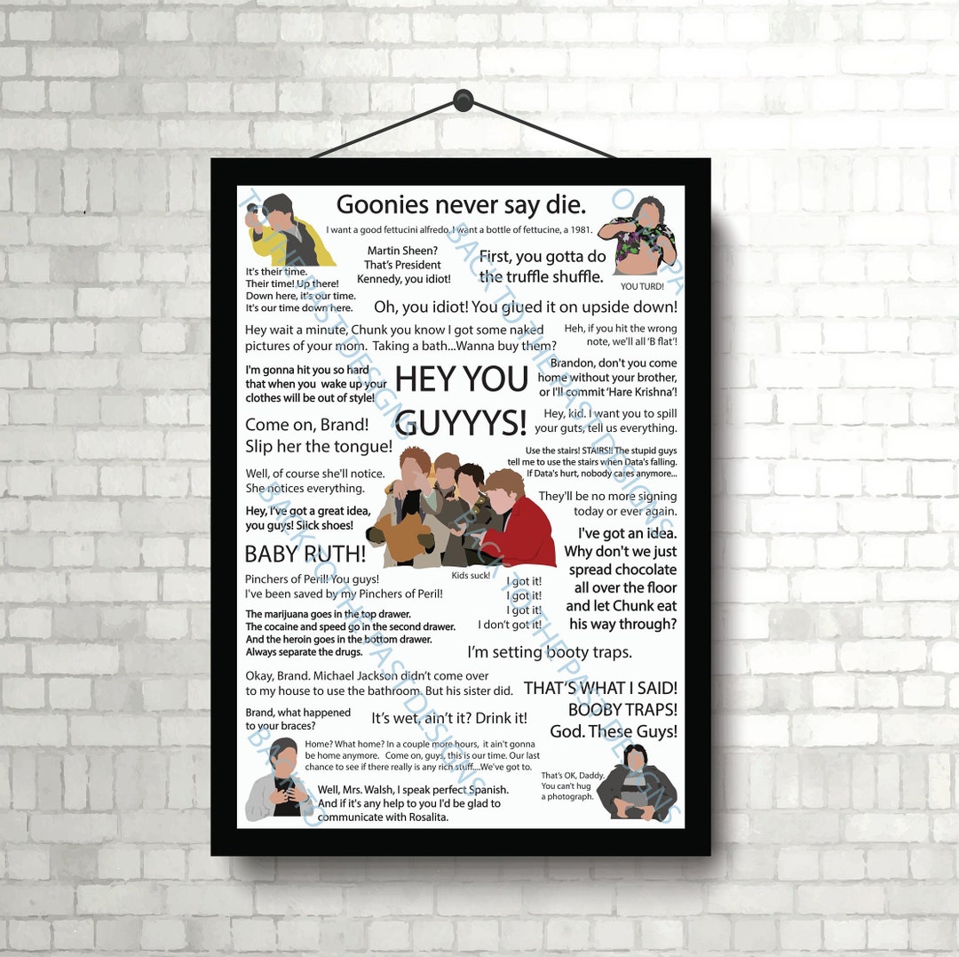 Movie Quote Print - the Goonies - Etsy