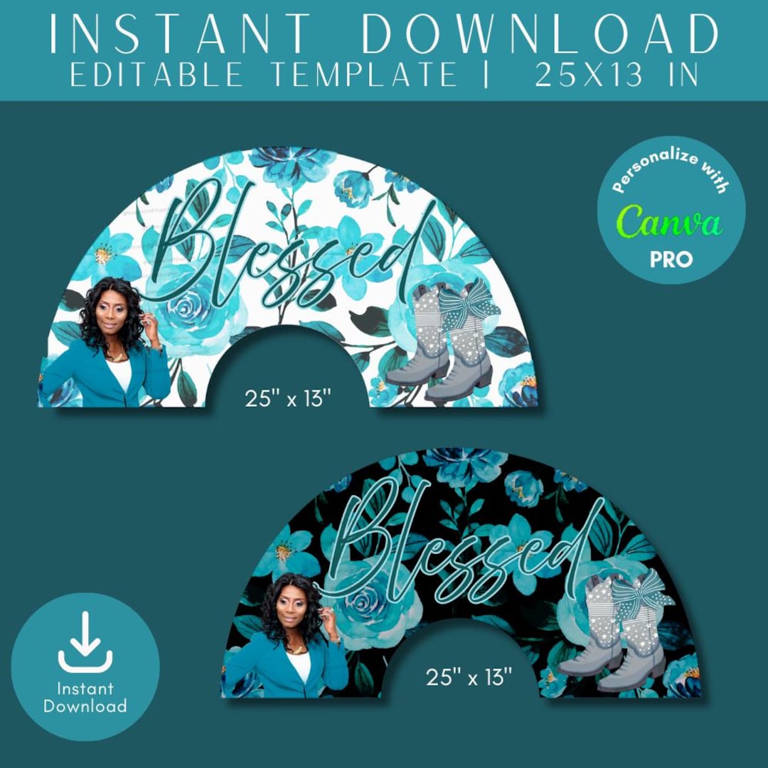 Blessed Floral Clack Fan Template, Clack Fan, Blessed Gift, Gift for ...