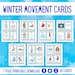 Winter Movement Cards for Kids, Flashcards, Indoor Activites for Kids ...