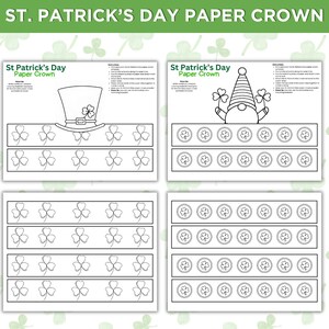 St. Patrick's Day Craft for Kids, Paper Crown, Activities for Kids ...
