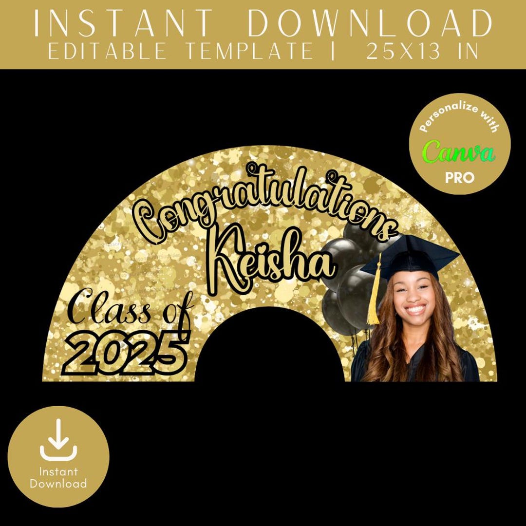 Graduation Clack Fan Template, Clack Fan, Grad, Graduation, Grad Party ...