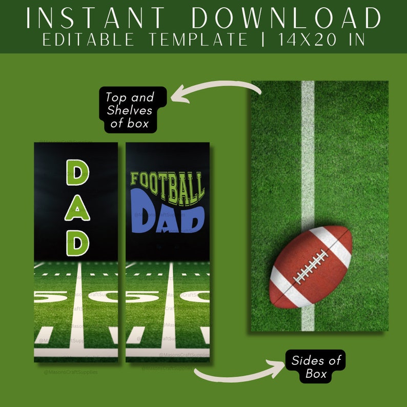 Vending Machine Football Template, Father's Day Craft, Fathers Day, Do ...