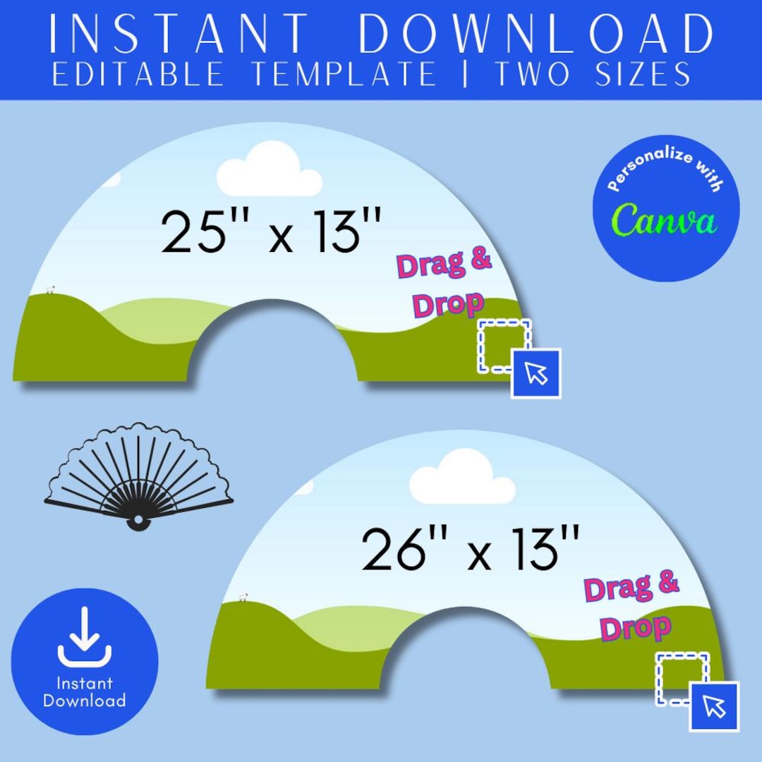 Clack Fan Template, Canva Template, Editable, Clack Fan, Sublimation ...