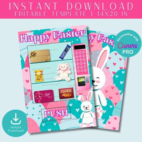 Vending Machine Template Easter - Etsy