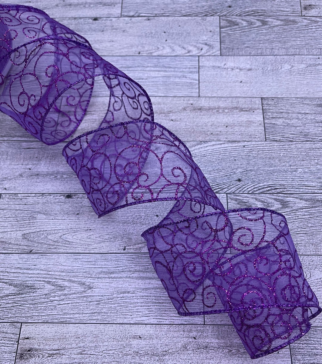 Purple Sheer Wired Ribbon, Wired Ribbon, Bows, Home Decor, Gift Baskets ...