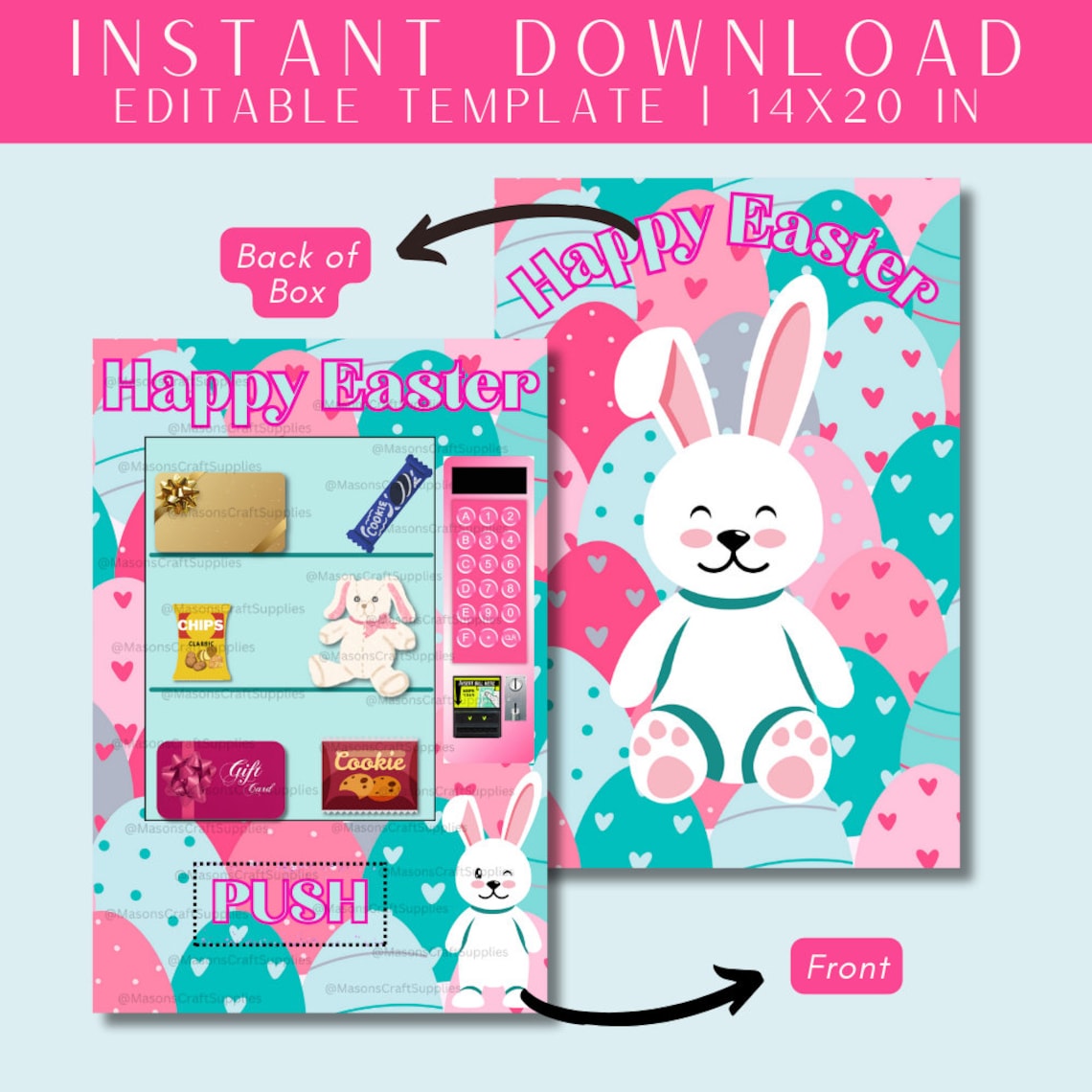 Vending Machine Template, Easter Basket Craft, Easter, Do It Yourself ...