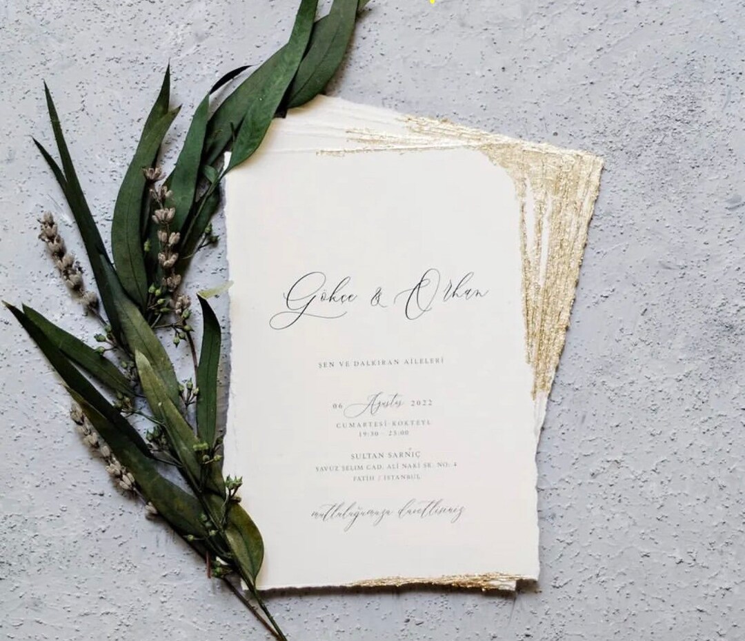 Textured Paper Wedding Invitations, Letterpress Invitations, Save the ...