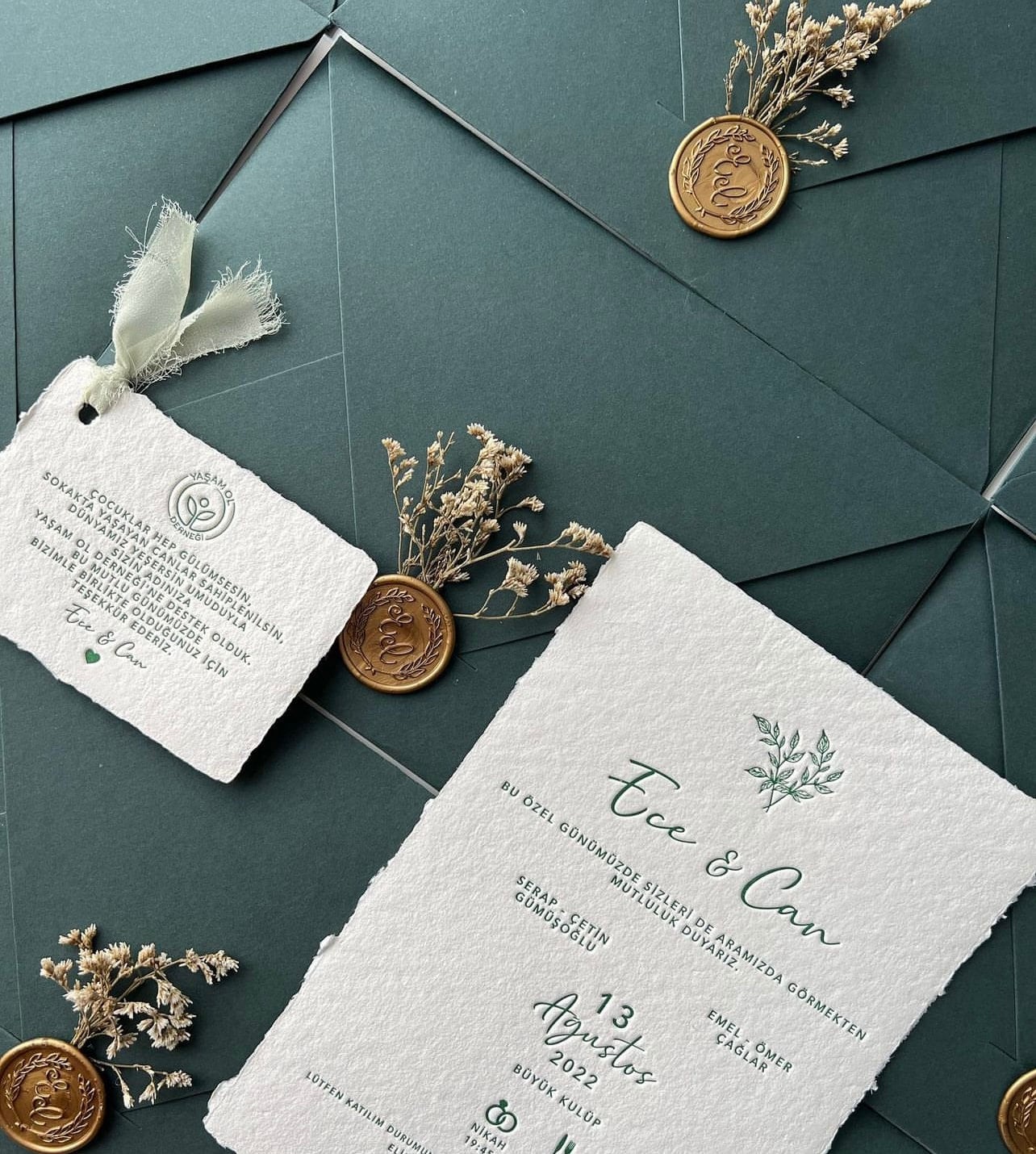 Floral Wedding Invitation, Wedding Invitation With Ribbon, Wedding ...