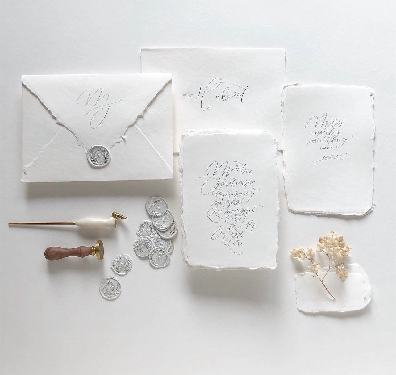 Floral Wedding Invitation, Wedding Invitation With Ribbon, Wedding ...