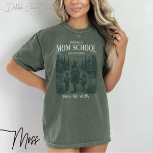 Welcome to Mom School Comfort Colors T-shirt, Vintage Homeschool Mom ...