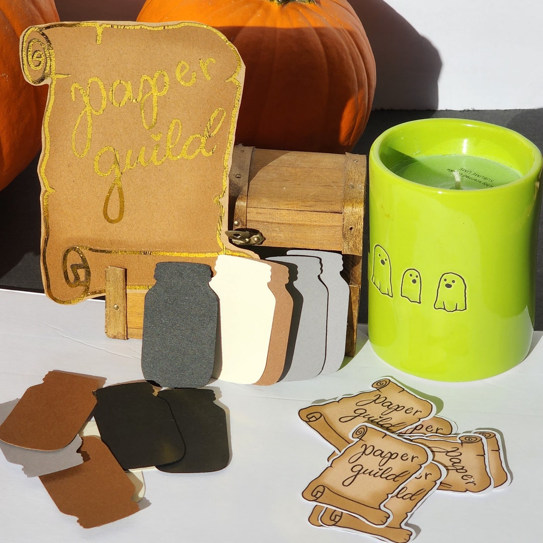 Neutral Colored Paper Punched Cardstock Jars - Etsy