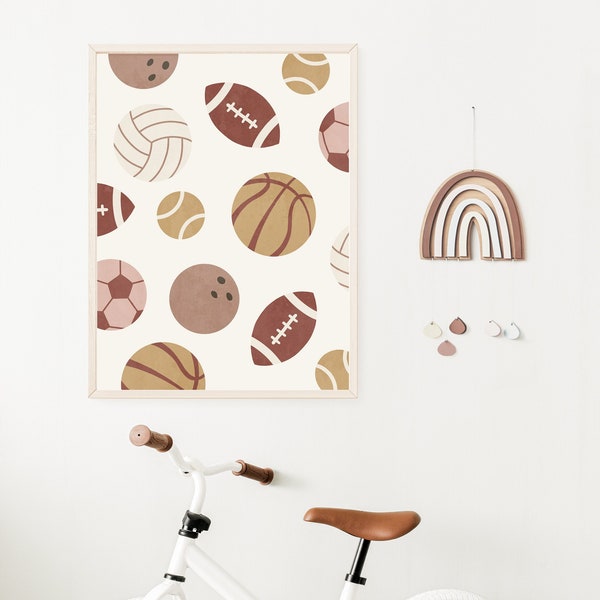 Sports Balls Printable Wall Art - Etsy