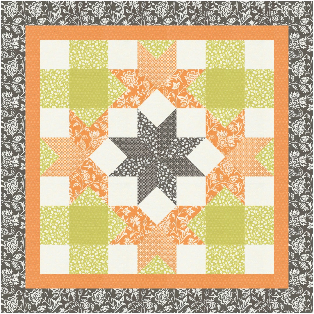 PDF Star Lilies Quilt Pattern Wall Hanging Table Topper - Great for ...