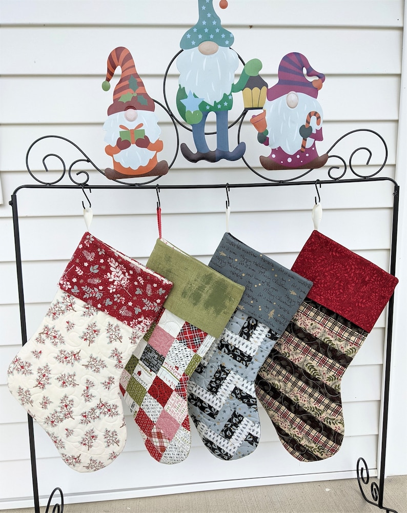 PDF Quilted Christmas Stocking Pattern With Four Designs PDF - Etsy