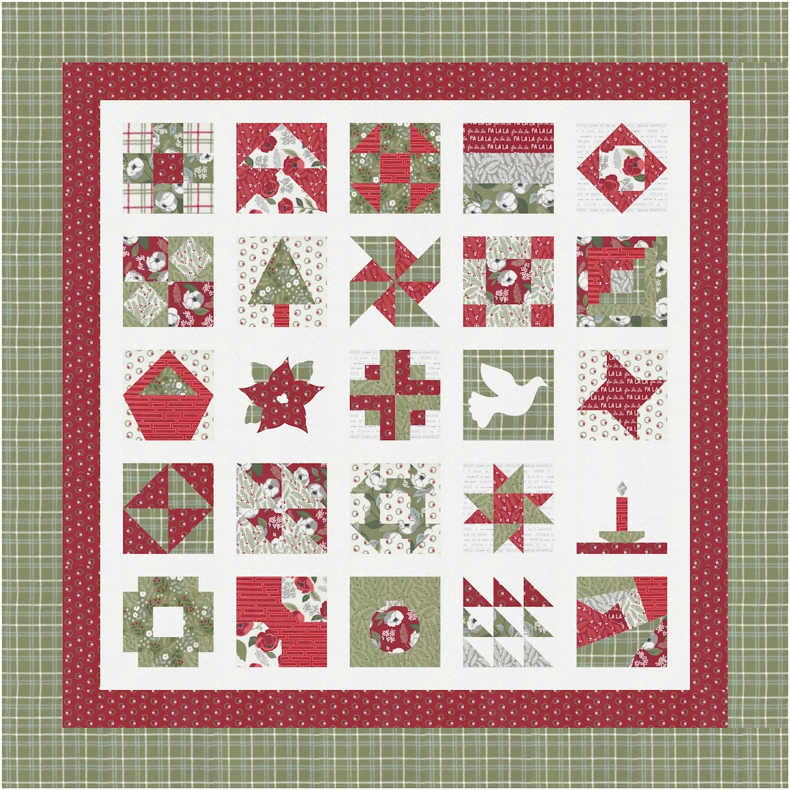 PDF Christmas Countdown Advent Quilt Pattern Let Your Heart Be Light ...