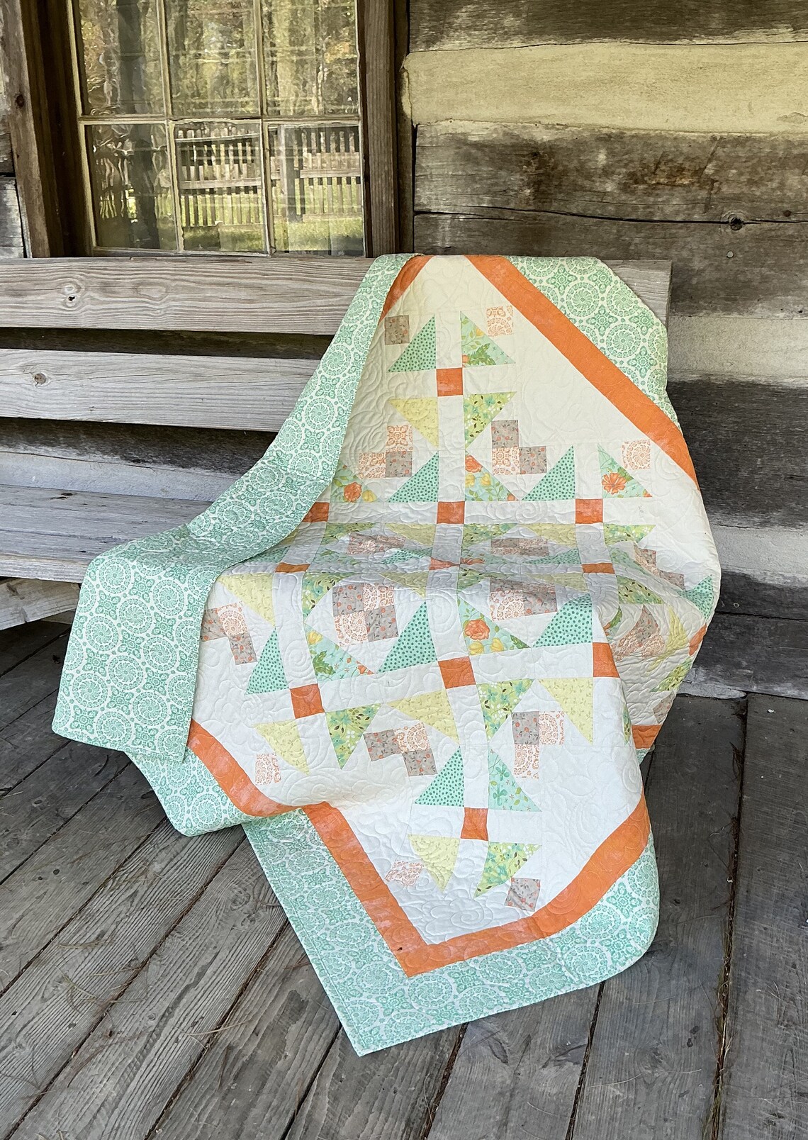 Star-laced Wings Quilt Pattern Throw Lap Size PAPER Copy Shoo-fly ...