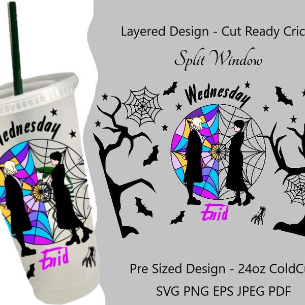 Wednesday & Enid Window Svg - Etsy UK