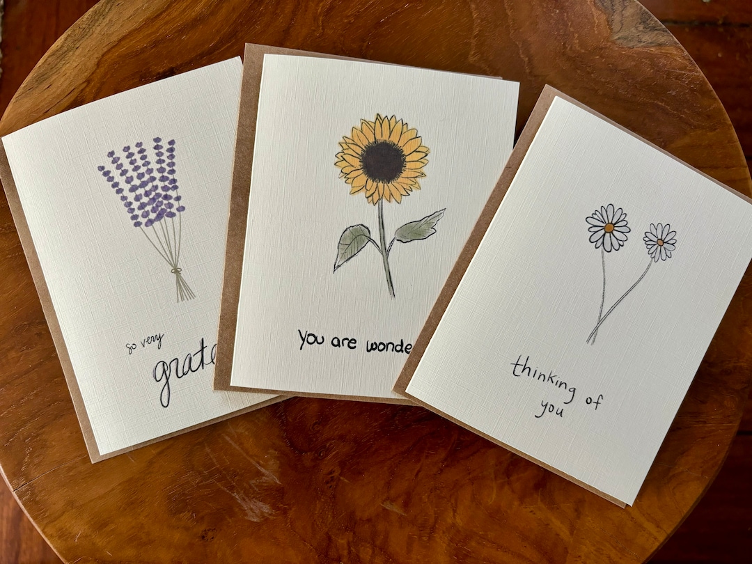 Just Because Cards Variety Pack, Thinking of You, Blank Floral Cards ...