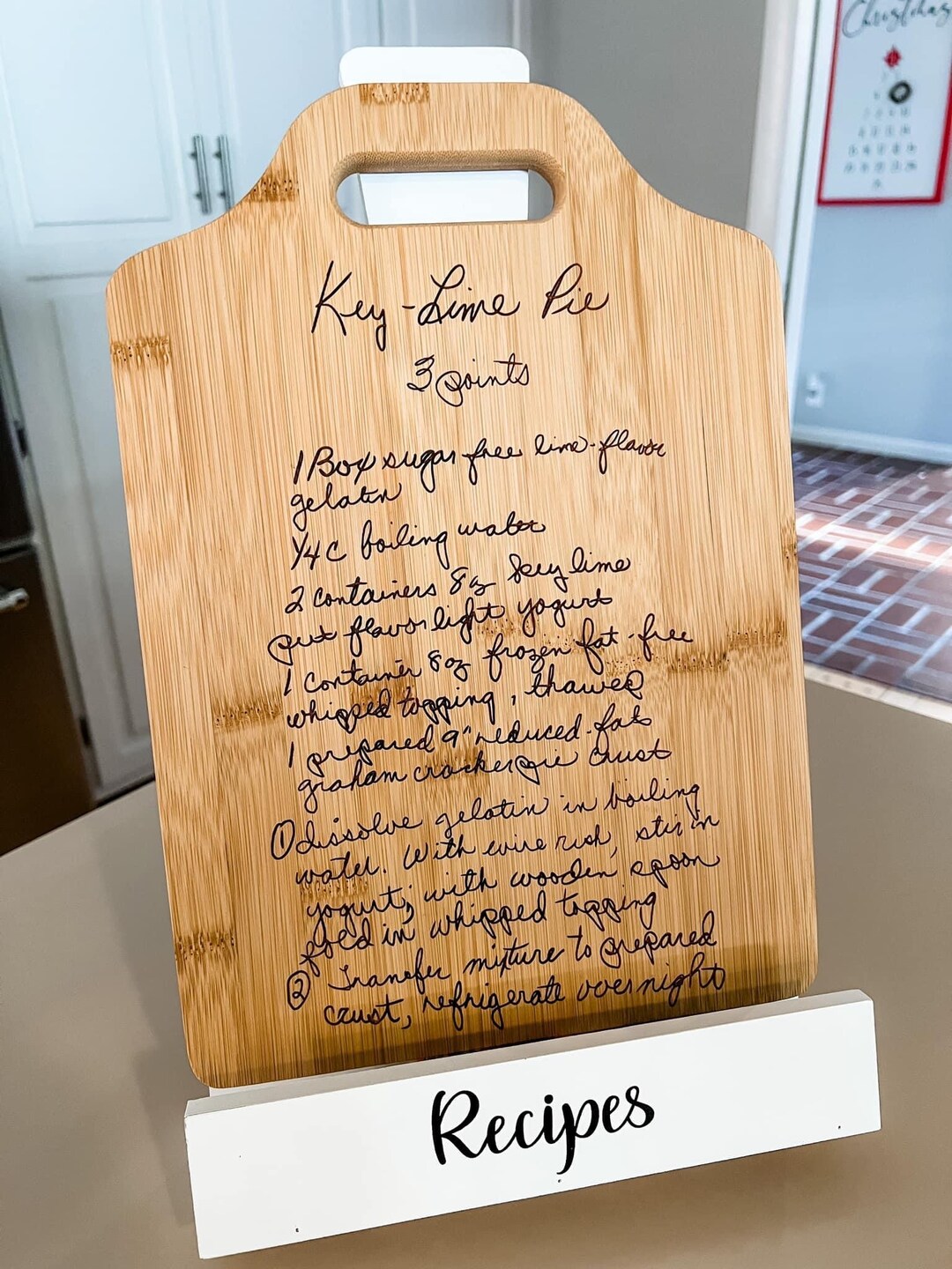 Handwritten Recipe Board Custom Cutting Board Engraved - Etsy